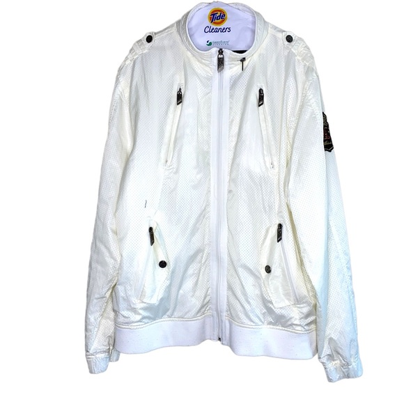 Akademiks | Jackets & Coats | Vintage Akademiks Cream Color Zip Up ...
